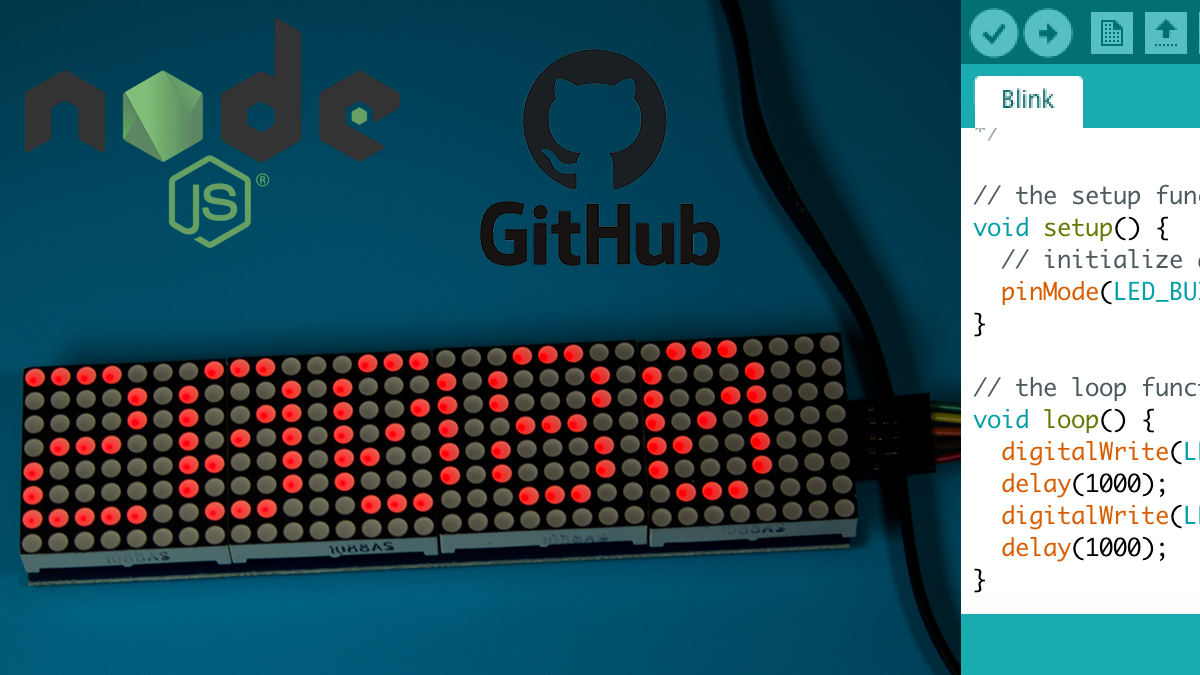 IoT project: Number of Github forks on a Matrix LED display